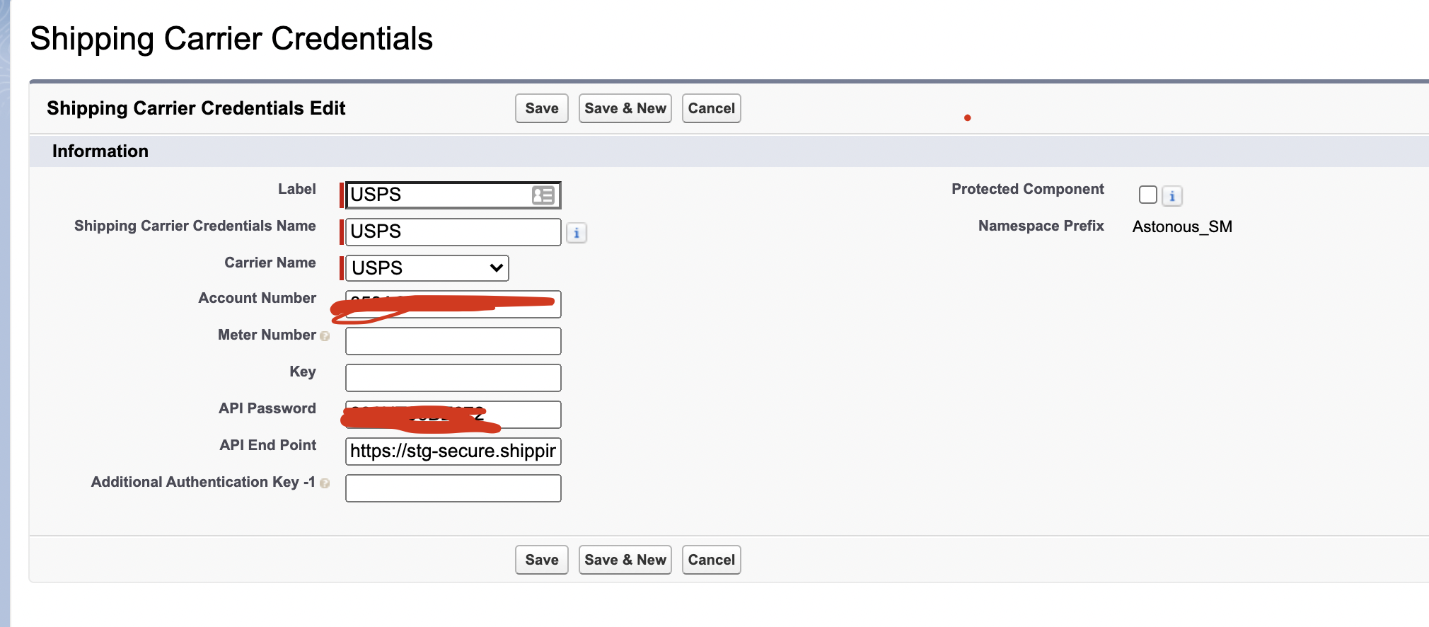 Configure USPS Account In Salesforce